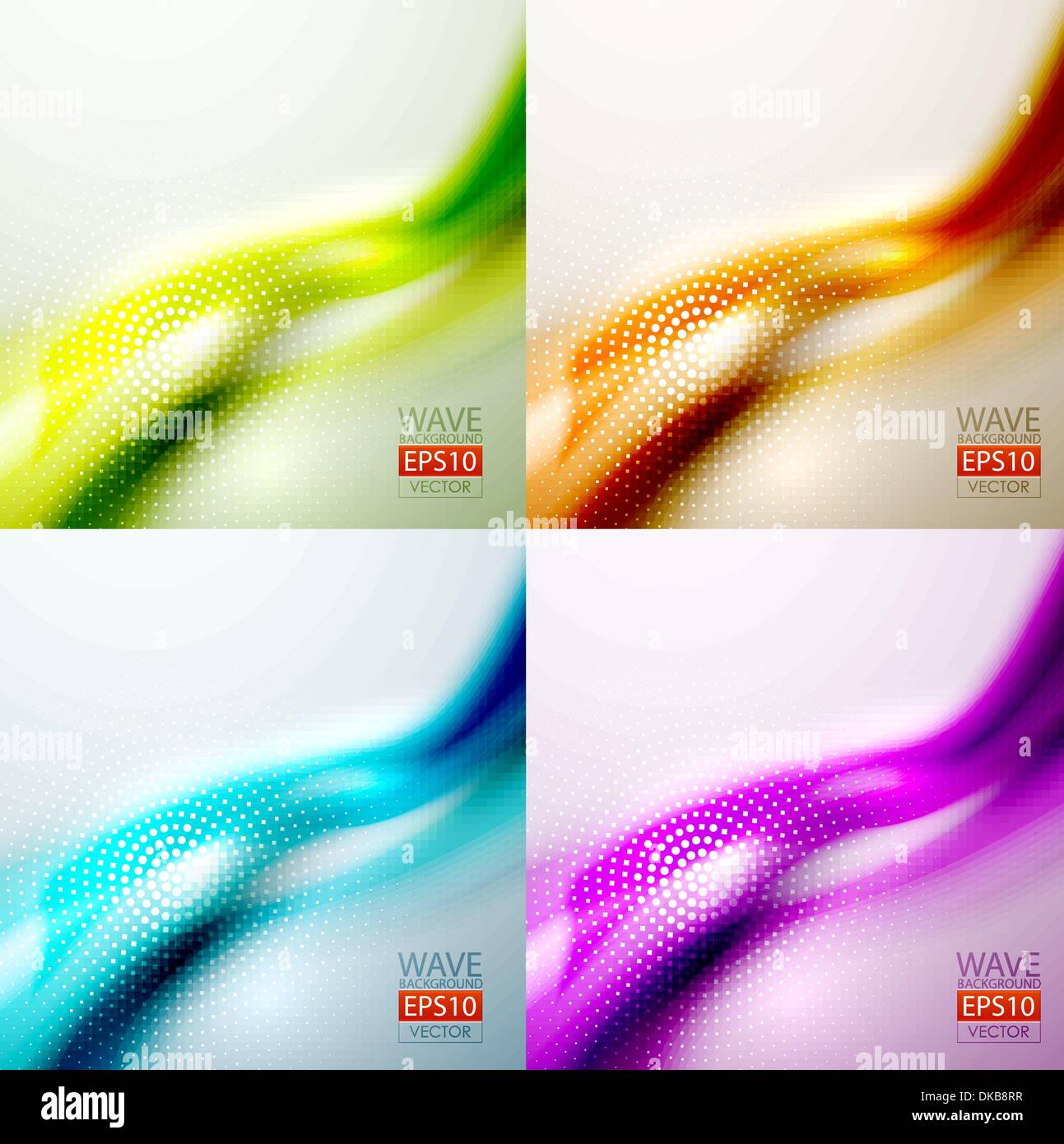 Vector wavy abstract backgrounds with sample text Stock Vector Image ...