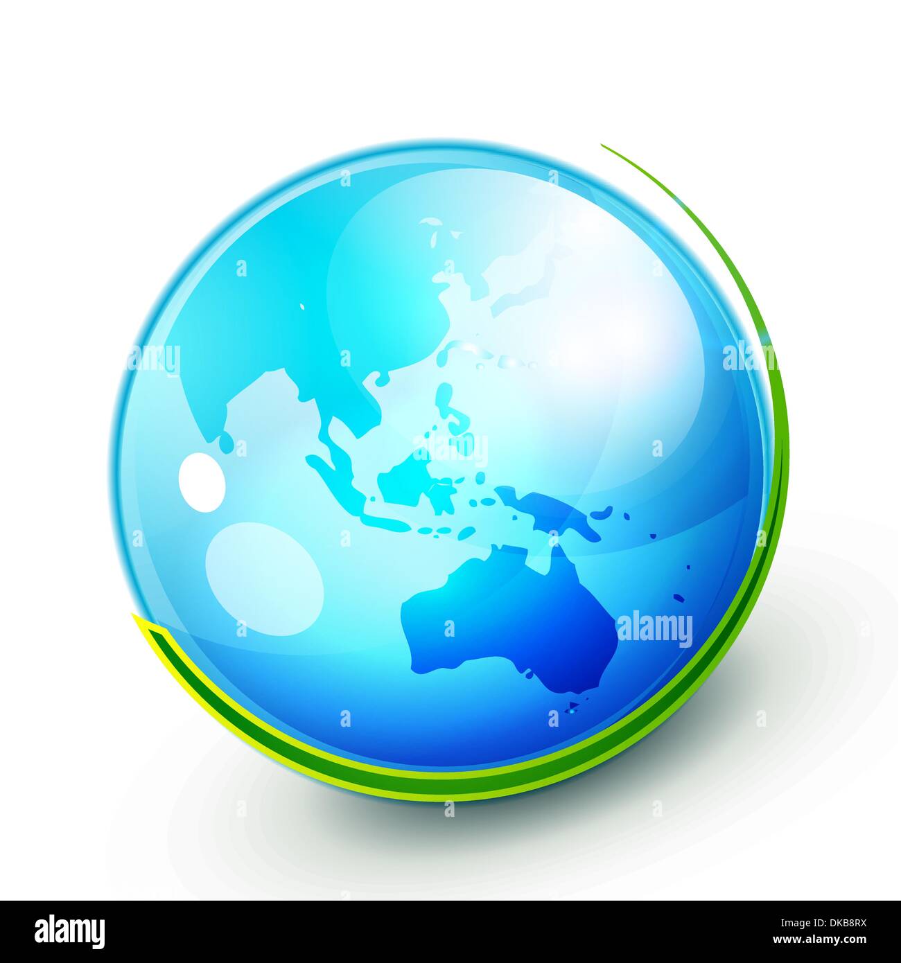 Vector glass Earth globe with green element Stock Vector Image & Art ...