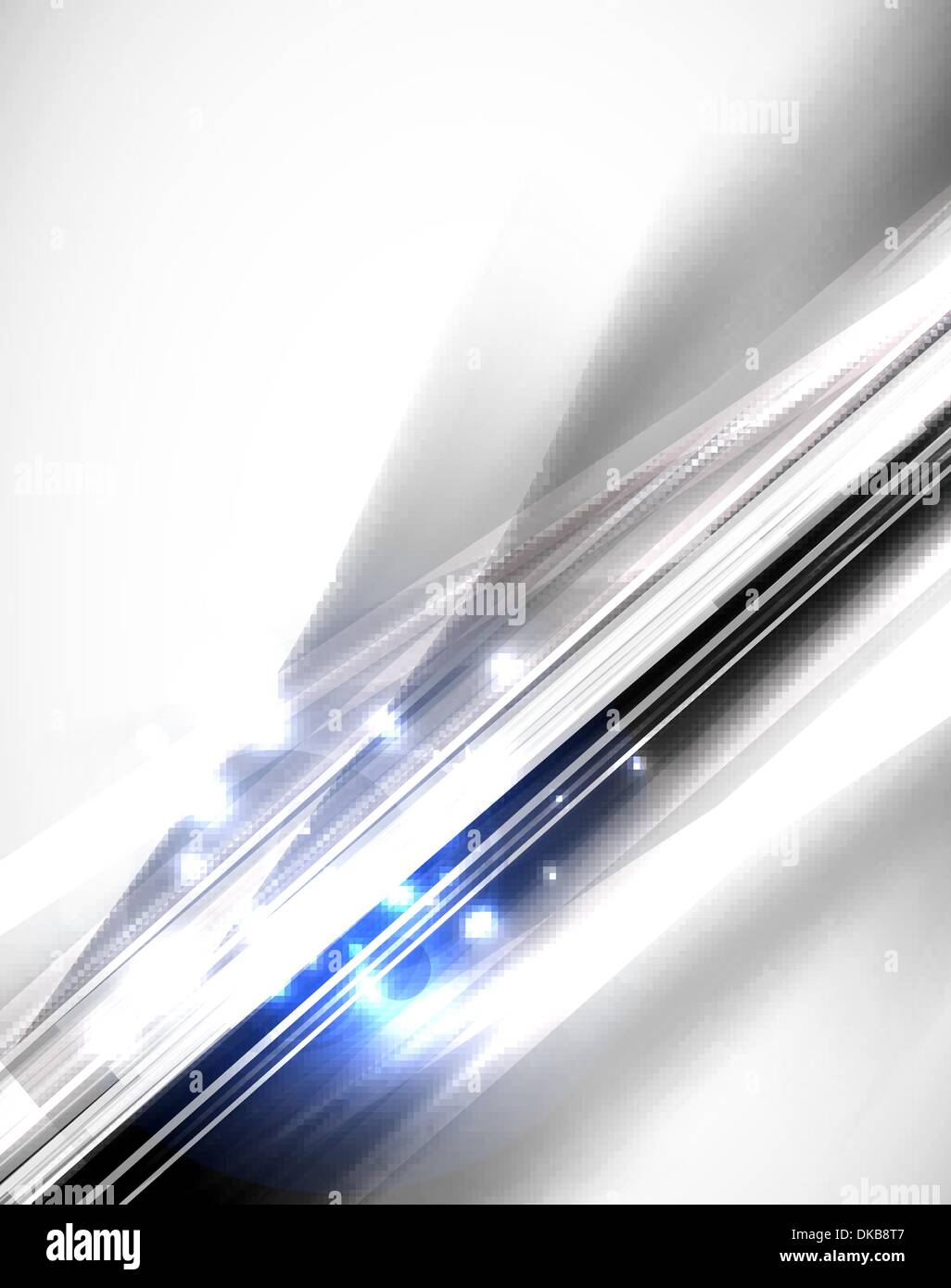 Grayscale abstract geometric line background with blue sparkling Stock ...