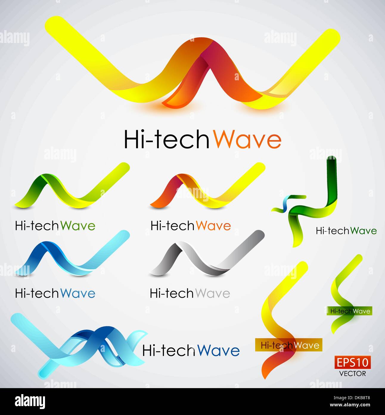Abstract wave techno symbols with sample text Stock Vector Image & Art ...