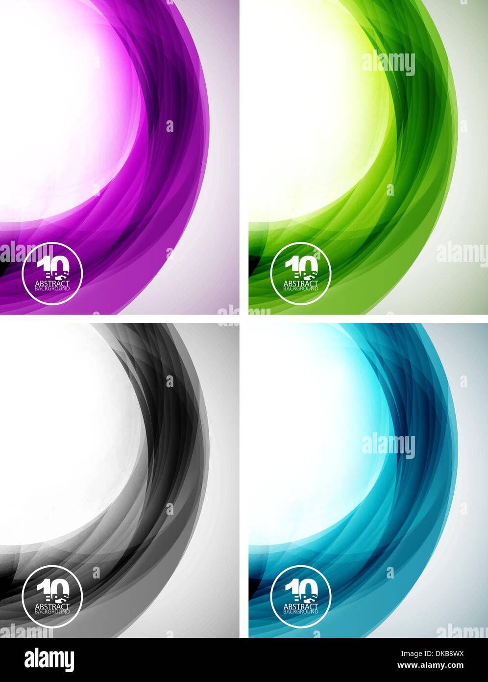 Vector set of abstract wave backgrounds Stock Vector Image & Art - Alamy