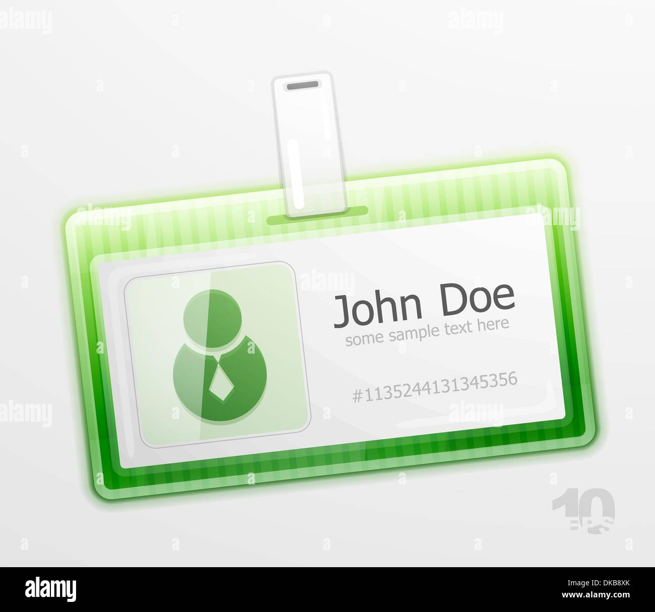 Vector identification card in green color Stock Vector Image & Art - Alamy