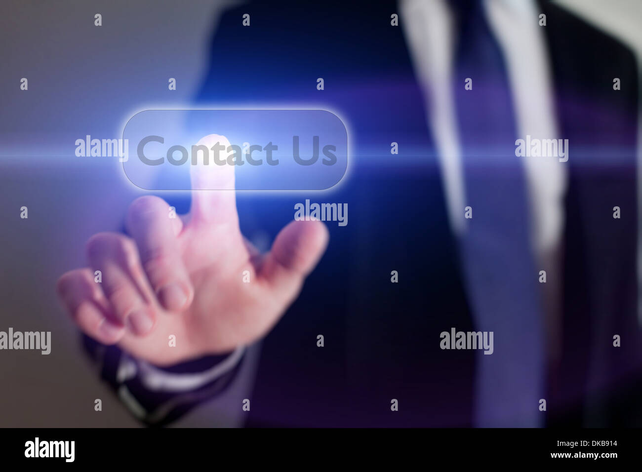 Contact Us button on the touchscreen Stock Photo - Alamy