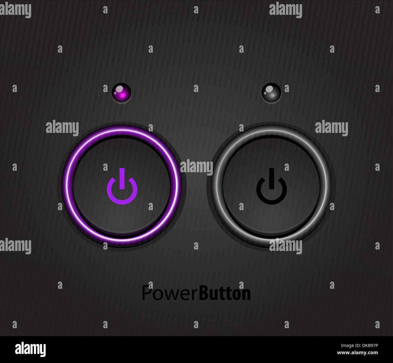 Glowing purple power button icon Stock Vector Images - Alamy