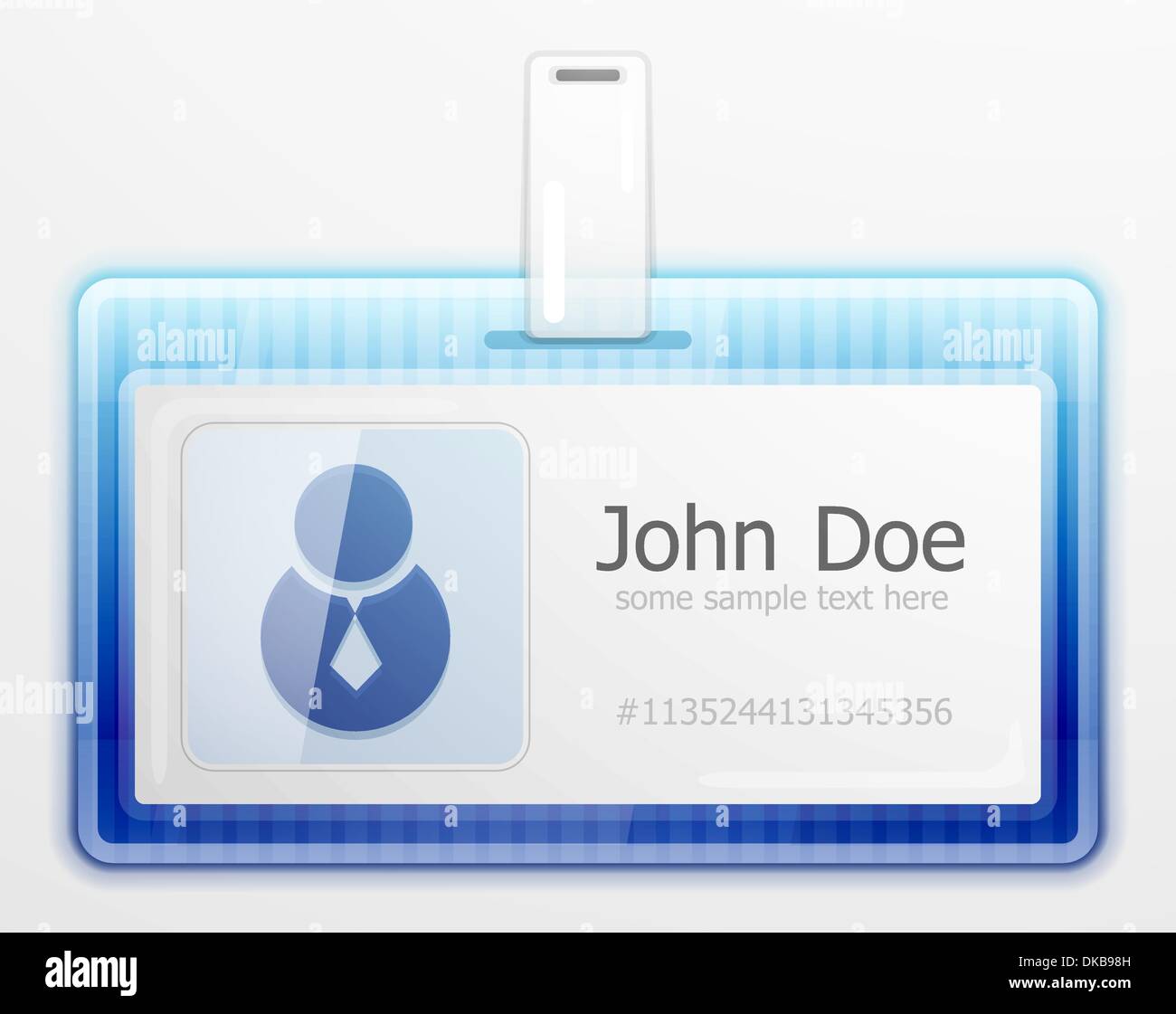 Vector identification card in blue color Stock Vector Image & Art - Alamy