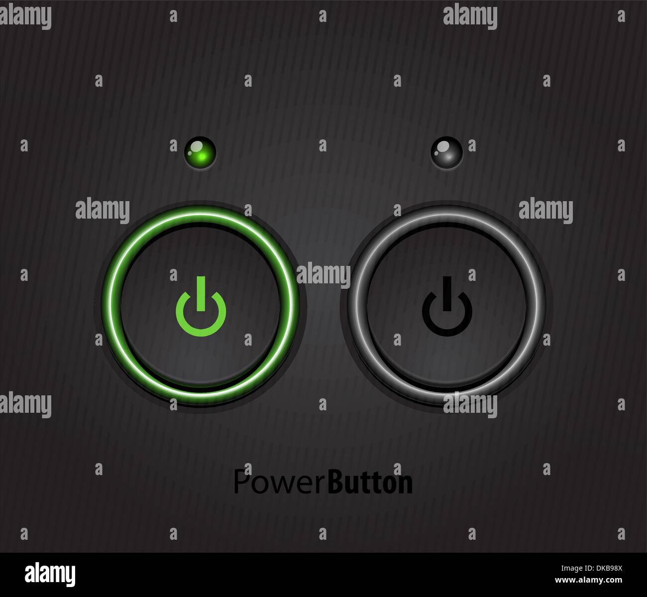 Black power button with led light Stock Vector Image & Art - Alamy
