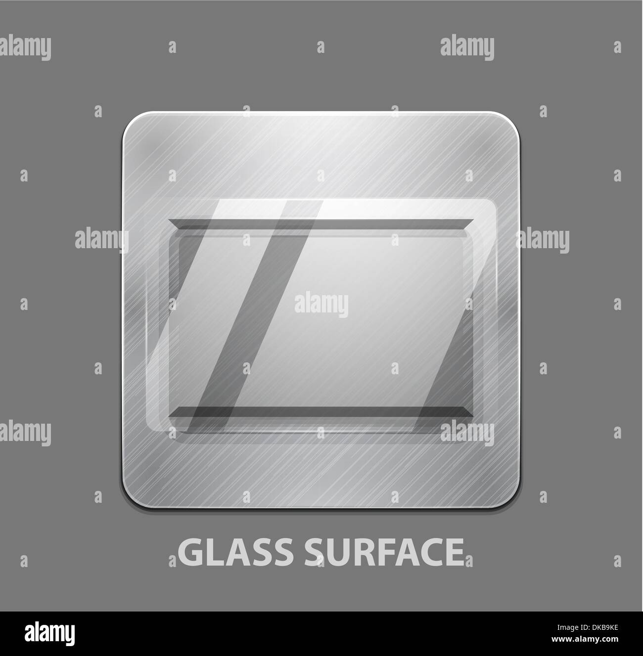 Vector app icon. Metal button with glass surface Stock Vector Image ...