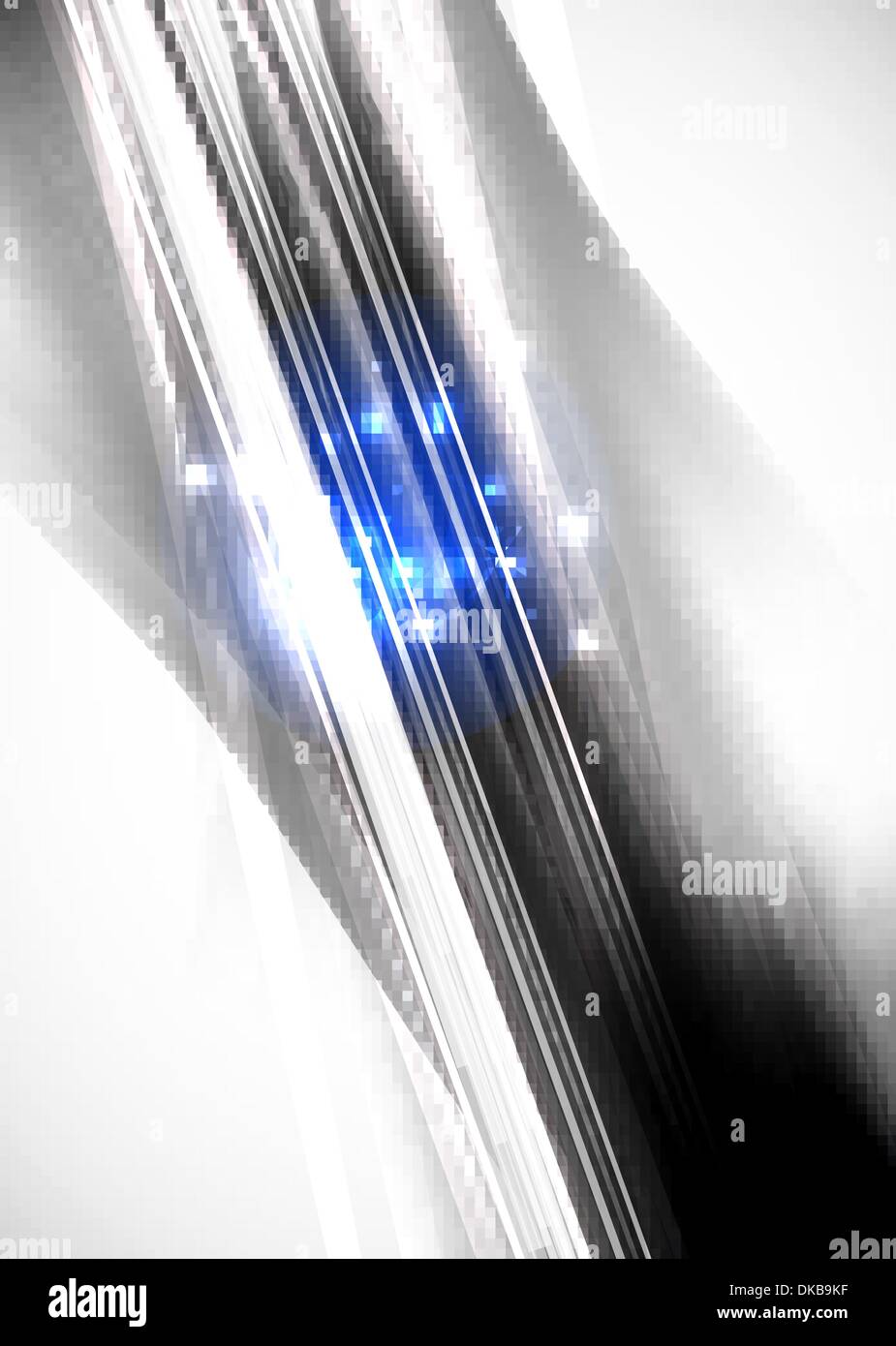 Grayscale abstract geometric line background with blue sparkling Stock ...