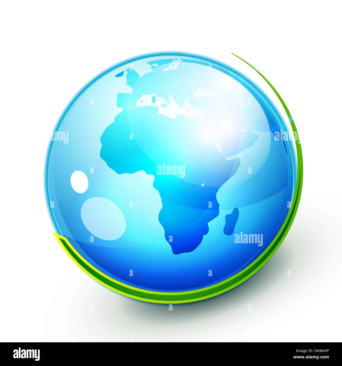 Vector glass Earth globe with green element Stock Vector Image & Art ...