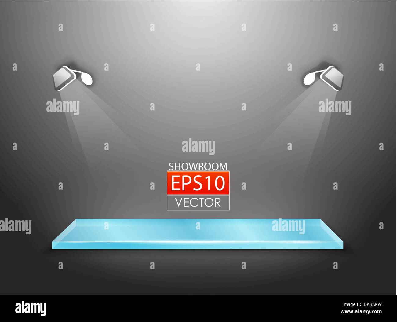 Vector showroom with glass shelf for your product Stock Vector Image ...