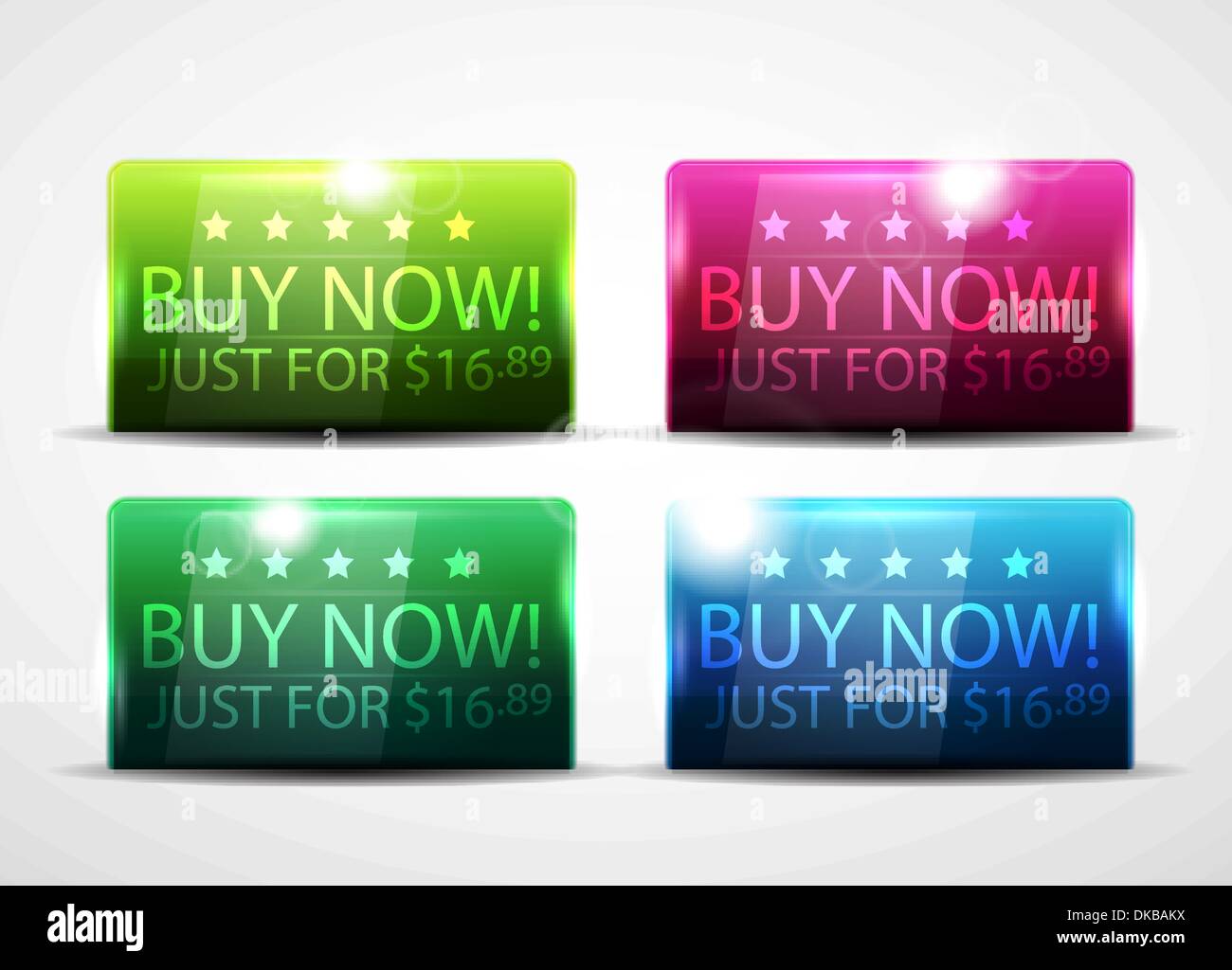 Vector color glossy buttons with sample text Stock Vector Image & Art ...