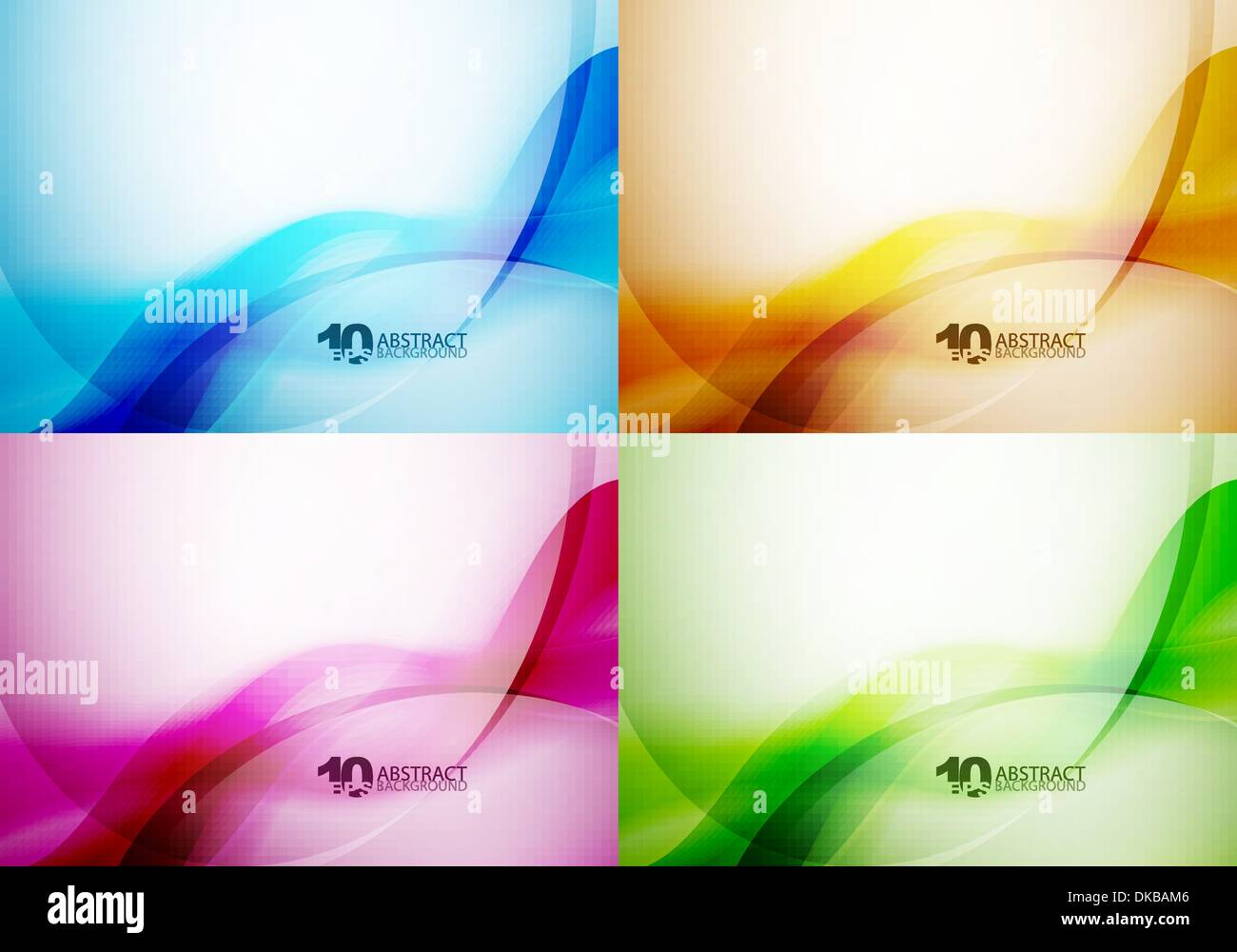 Vector wavy abstract backgrounds with sample text Stock Vector Image ...