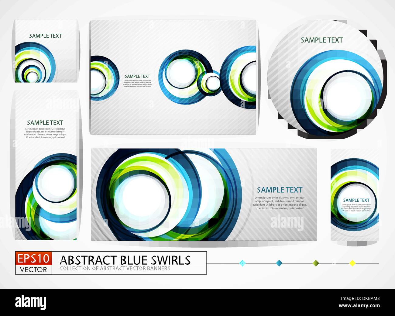 Big set of banners | headers | backgrounds with abstract swirl design ...