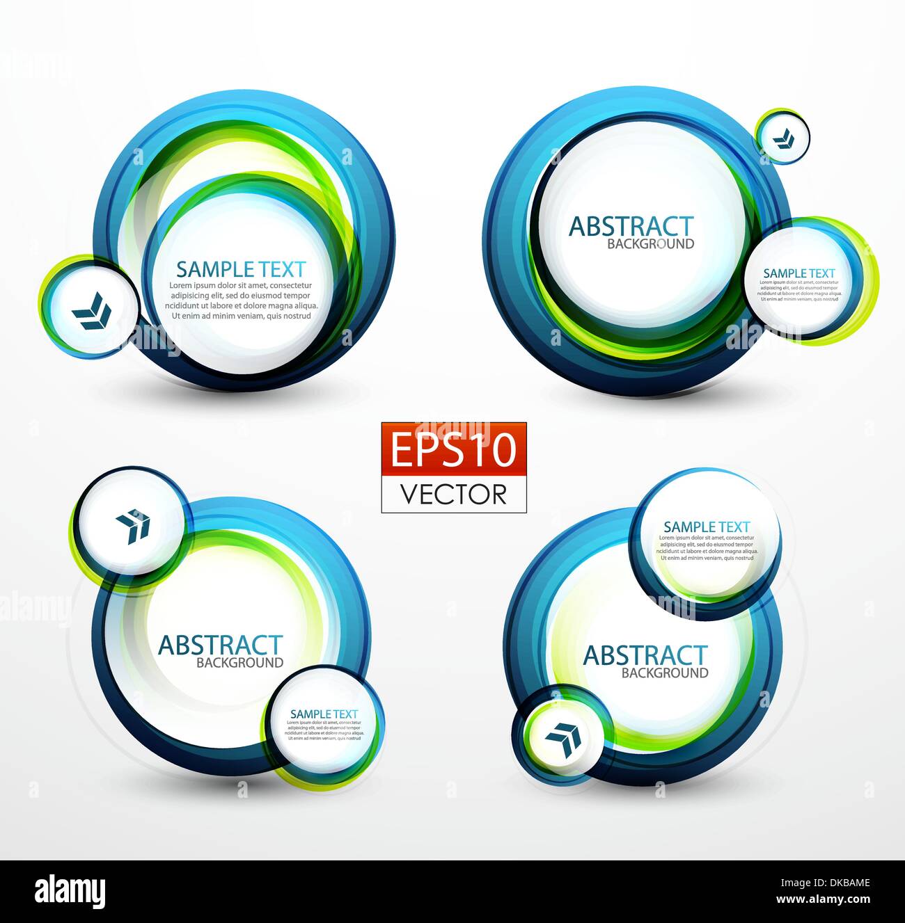 Vector bubble banner set with sample text Stock Vector Image & Art - Alamy