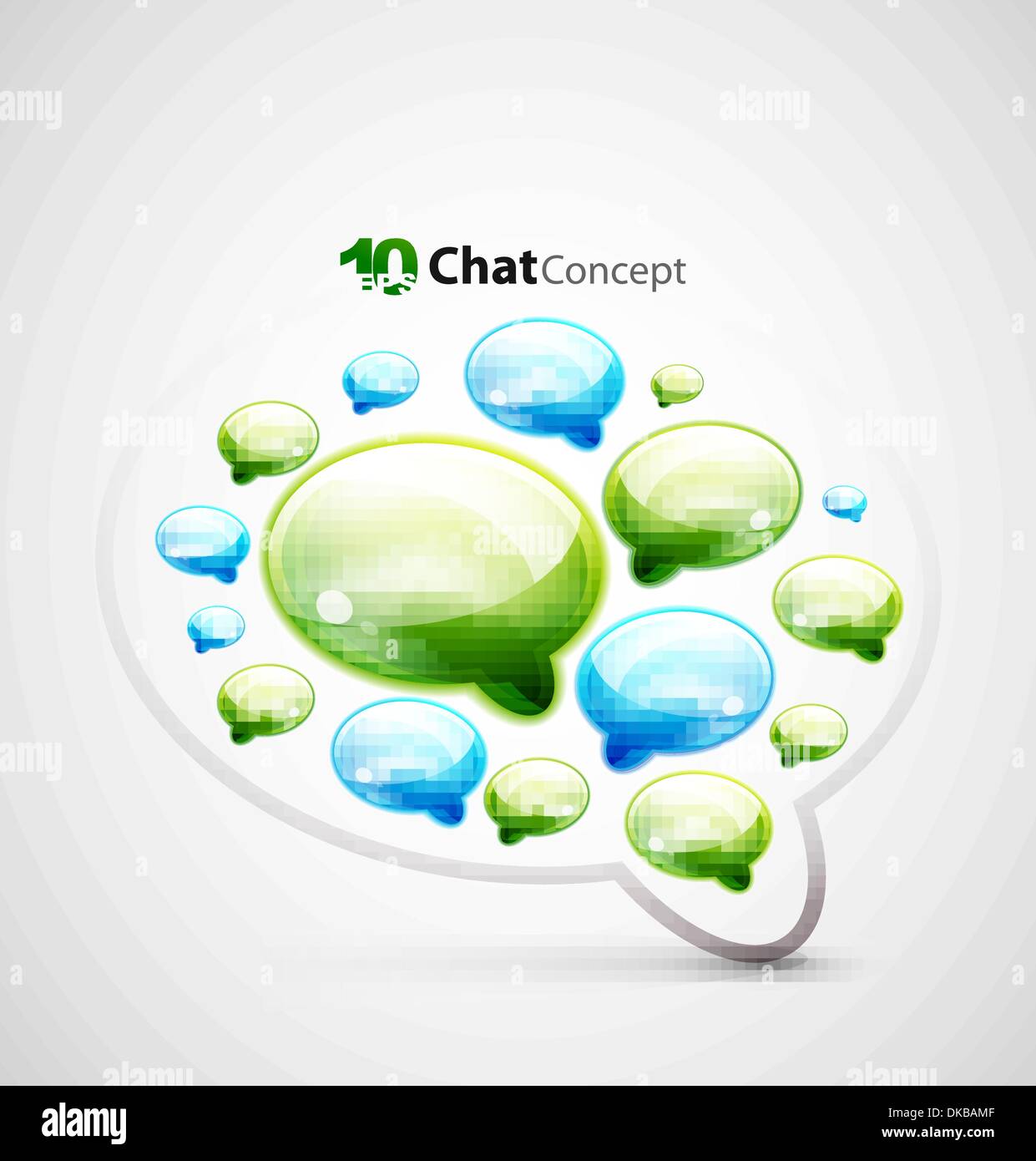 Vector chat cloud conceptual background Stock Vector Image & Art - Alamy