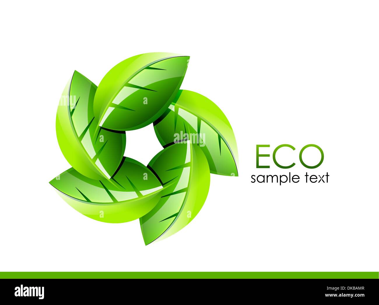 Abstract green concept made of leaves Stock Vector Image & Art - Alamy