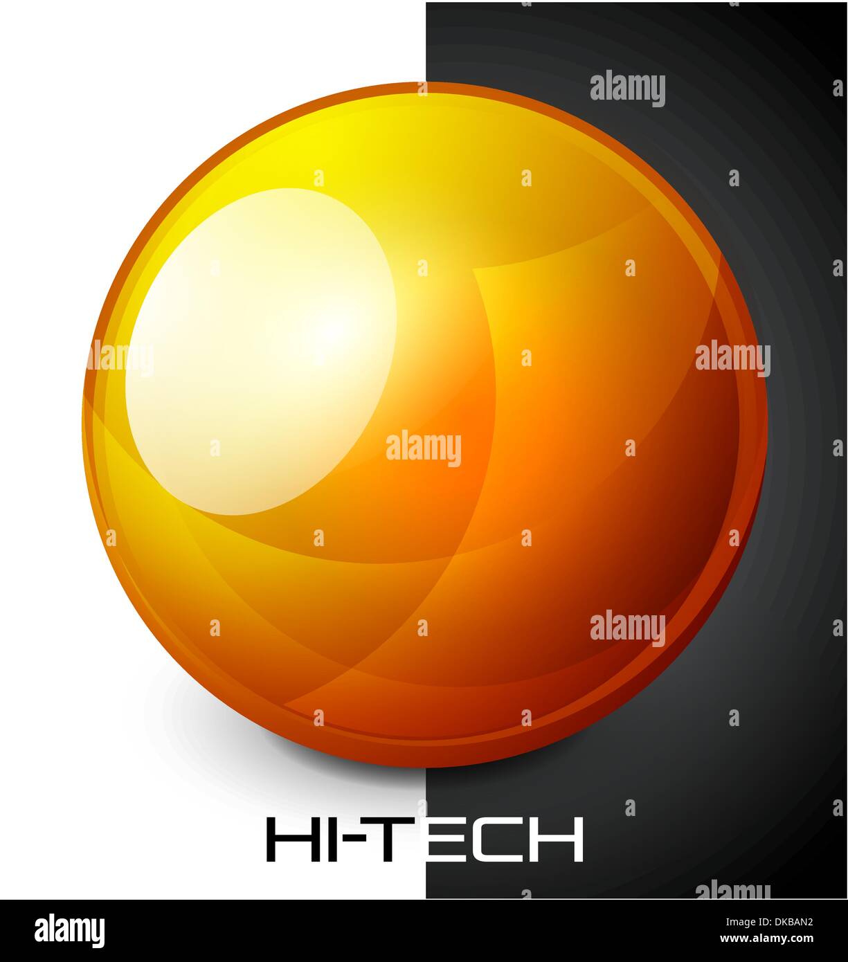 Glossy detailed orange sphere icon Stock Vector Image & Art - Alamy