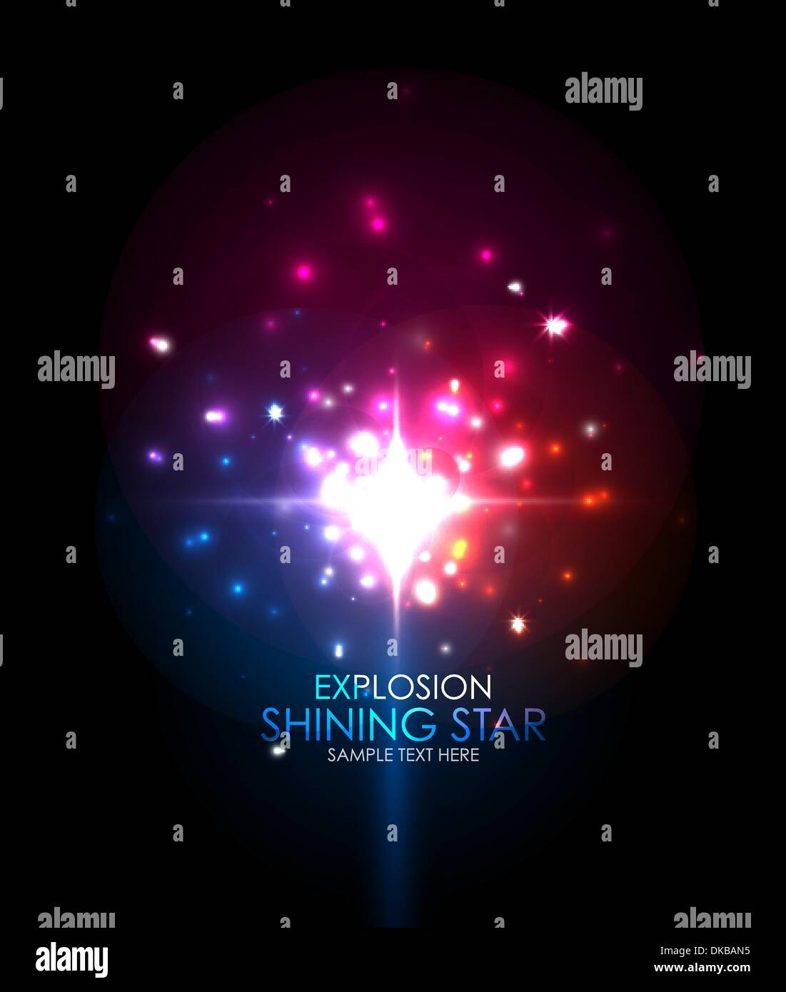 Shining explosion abstract background with sample text Stock Vector ...
