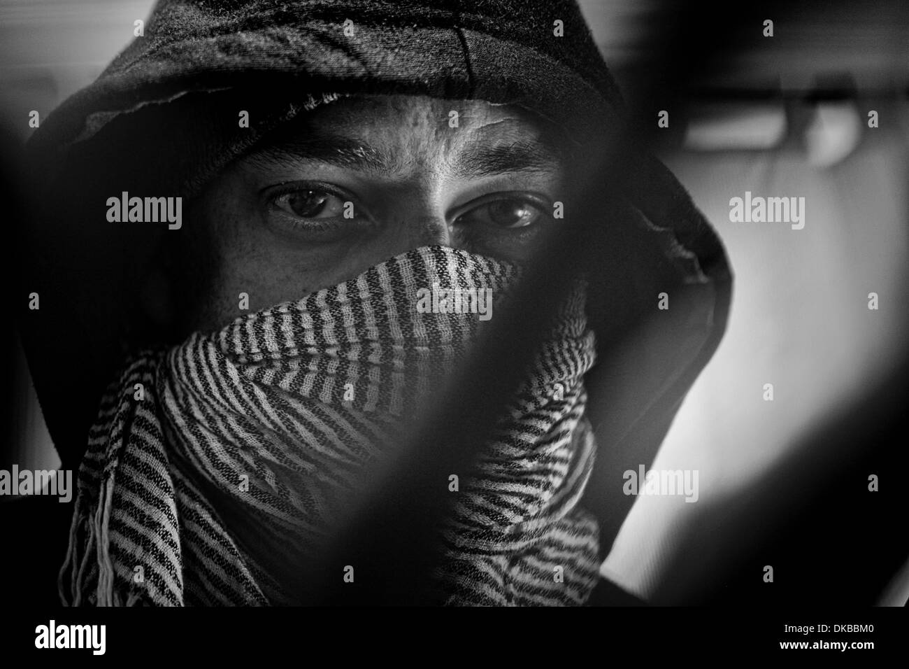Palestinian scarf Black and White Stock Photos & Images - Alamy