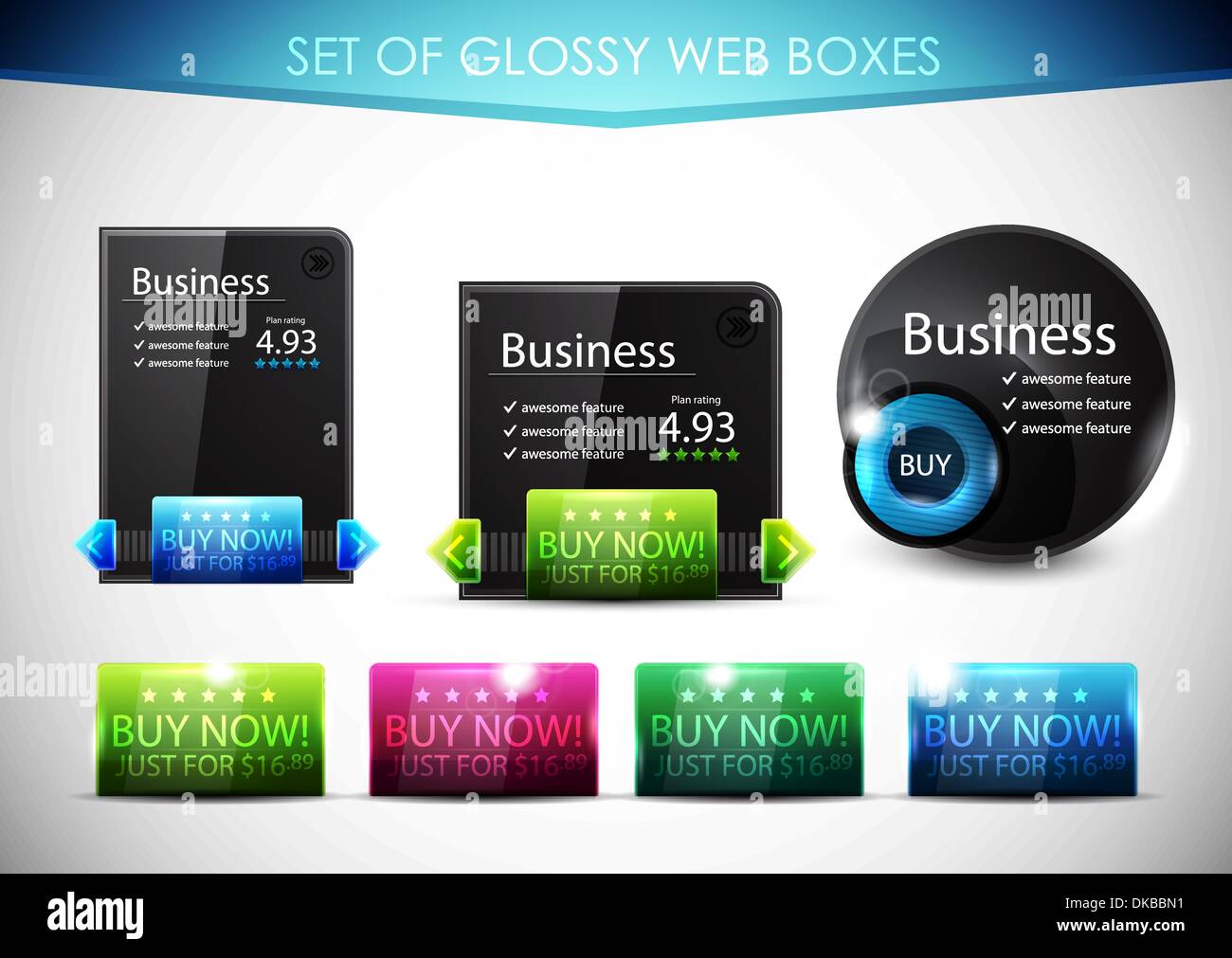 Collection of modern glossy web boxes Stock Vector Image & Art - Alamy