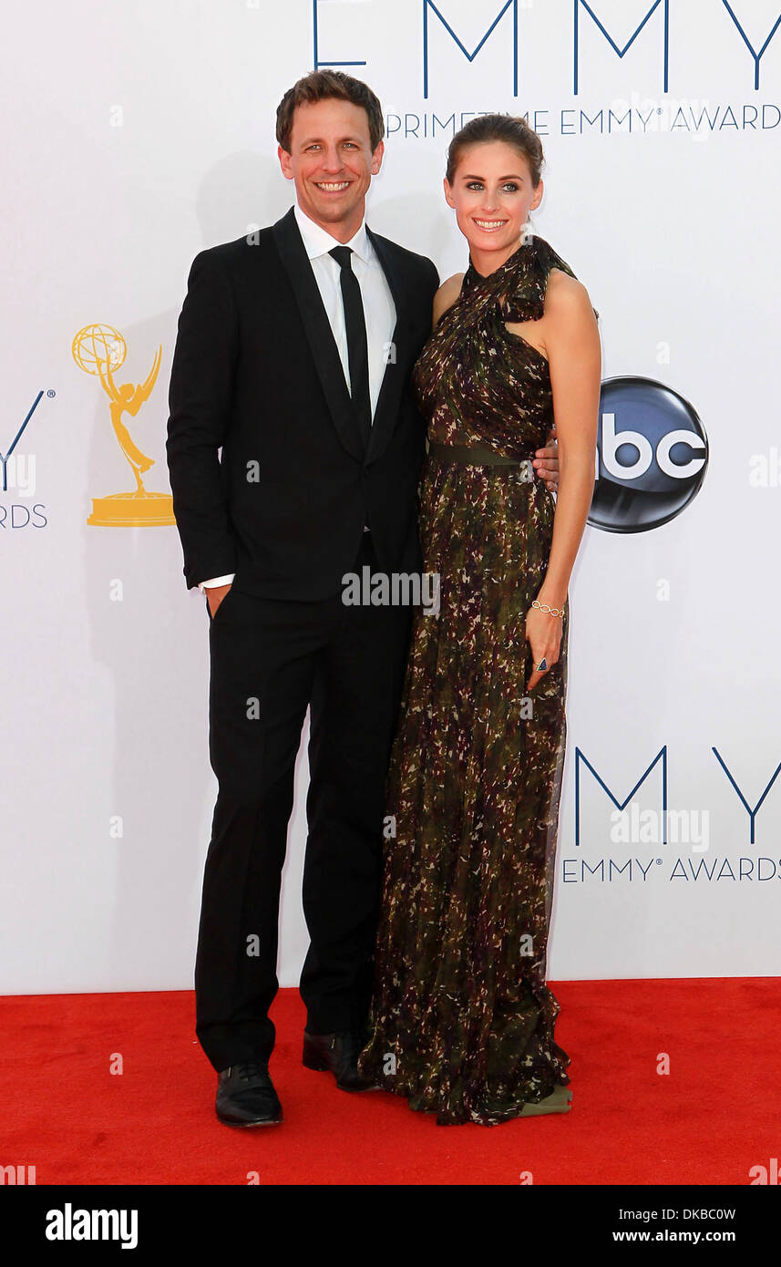 Seth Meyers and girlfriend Alexi Ashe 64th Annual Primetime Emmy Awards ...