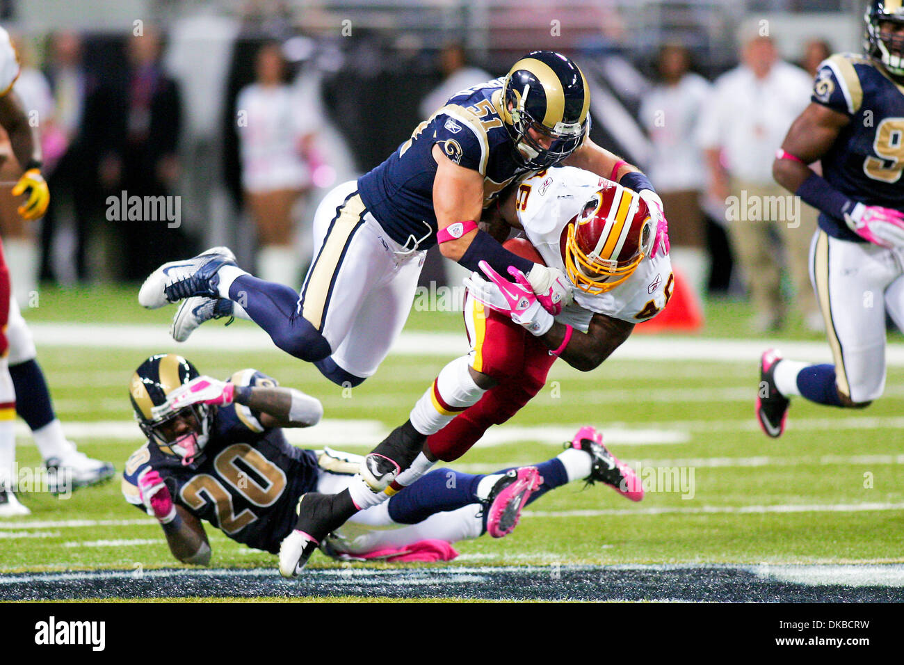 Oct. 02, 2011 - Saint Louis, Missouri, U.S - St. Louis Rams linebacker ...