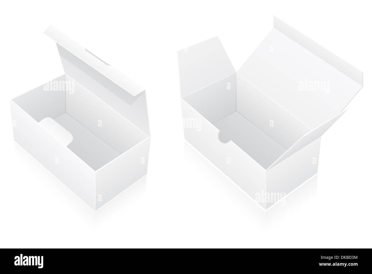 packing box illustration isolated on white background Stock Photo - Alamy