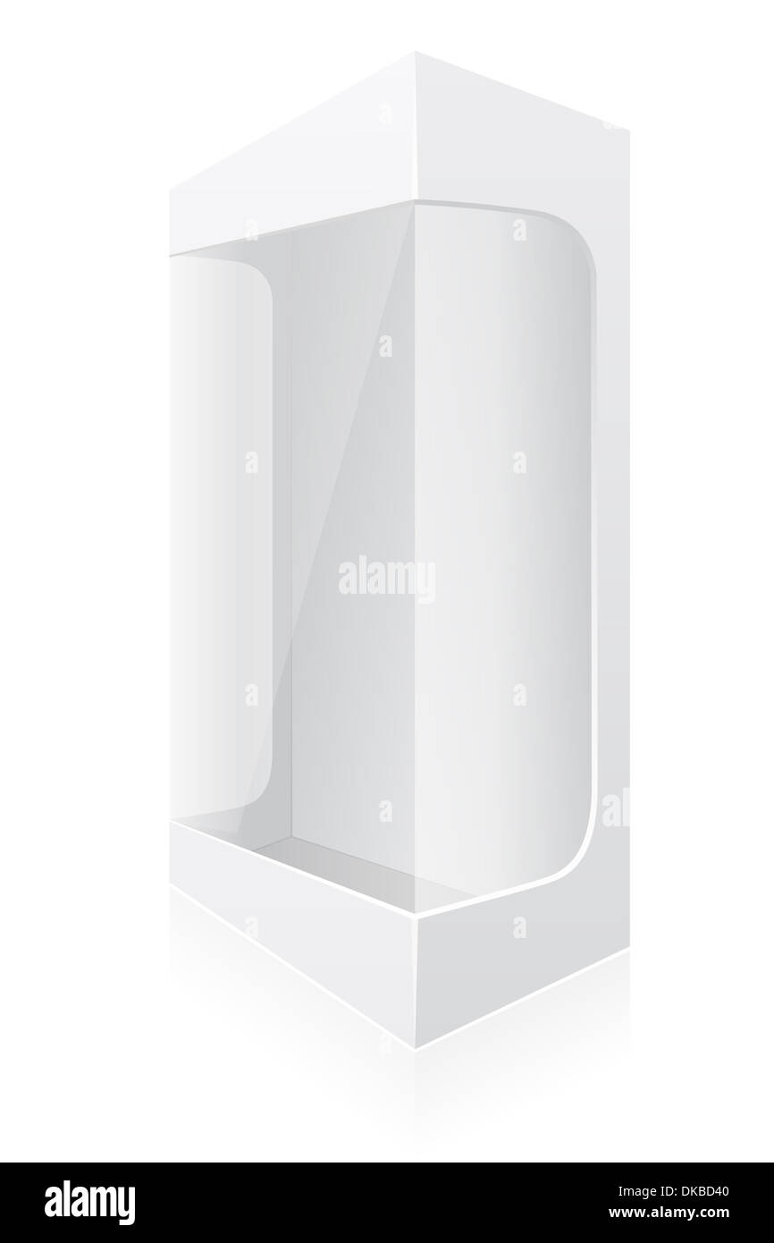 transparent packing box illustration isolated on white background Stock ...