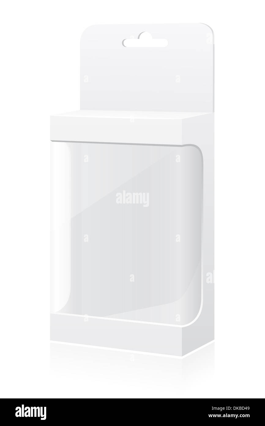 transparent packing box illustration isolated on white background Stock ...