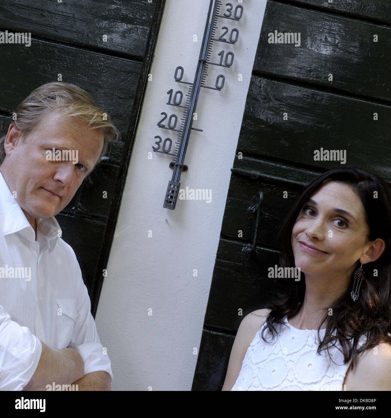 Directors Jessica Woodworth and Peter Brosens pose at a photocall movie ...