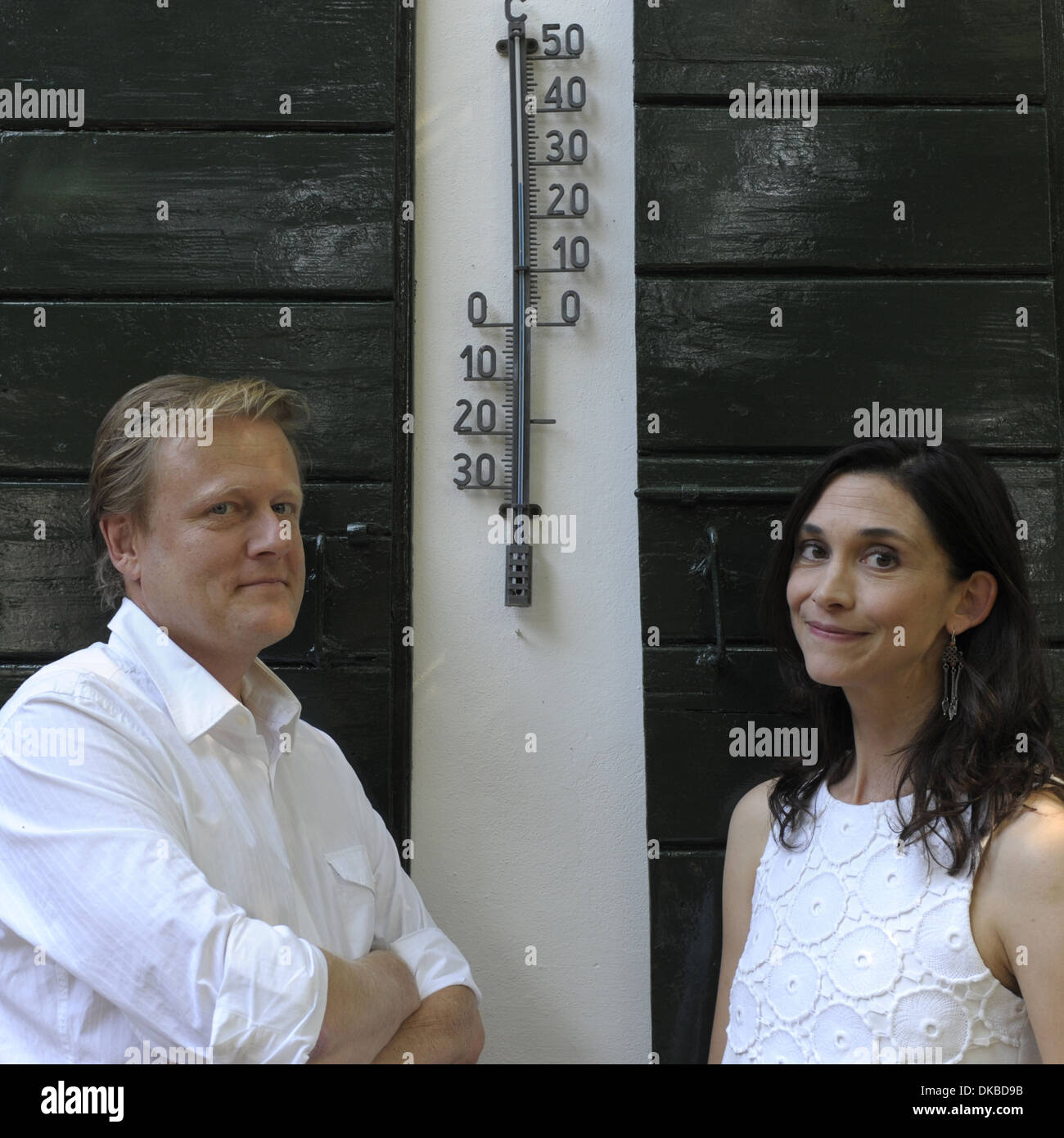 Directors Jessica Woodworth and Peter Brosens pose at a photocall movie ...