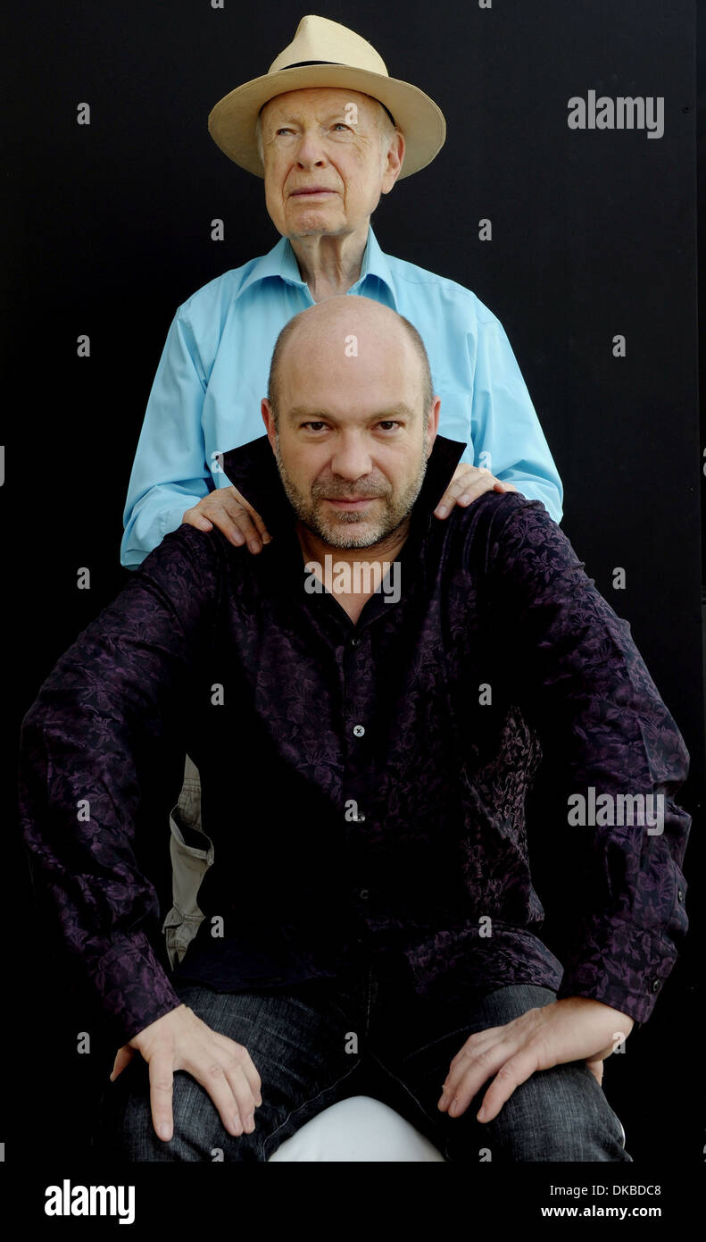 Simon Brook and his father Peter Brook posing at a photocall movie 'The ...
