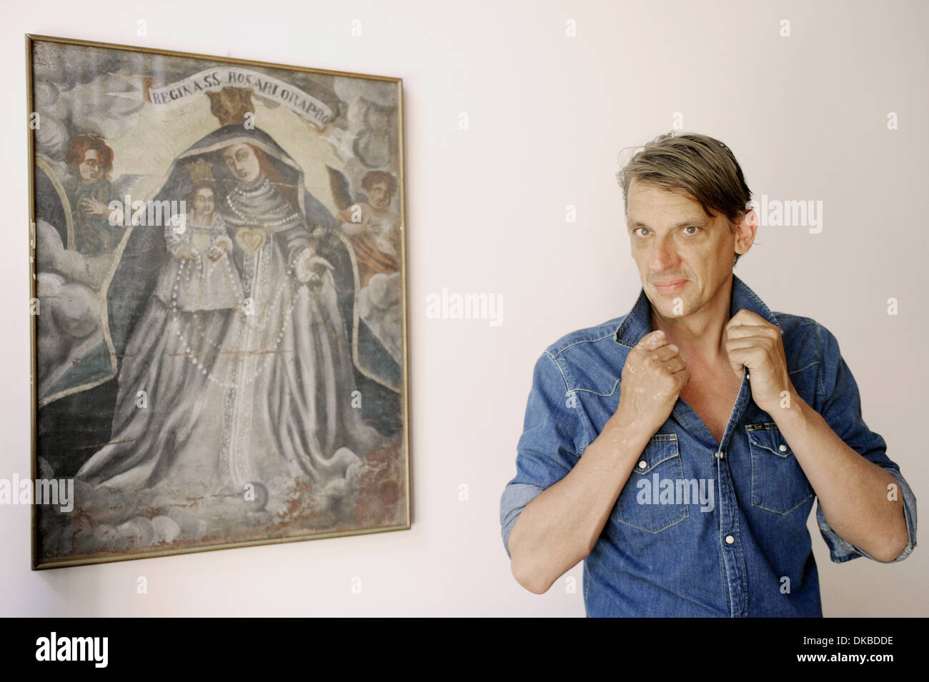 Peter Vanden Begin poses during a photocall film 'Linhas de Wellington ...