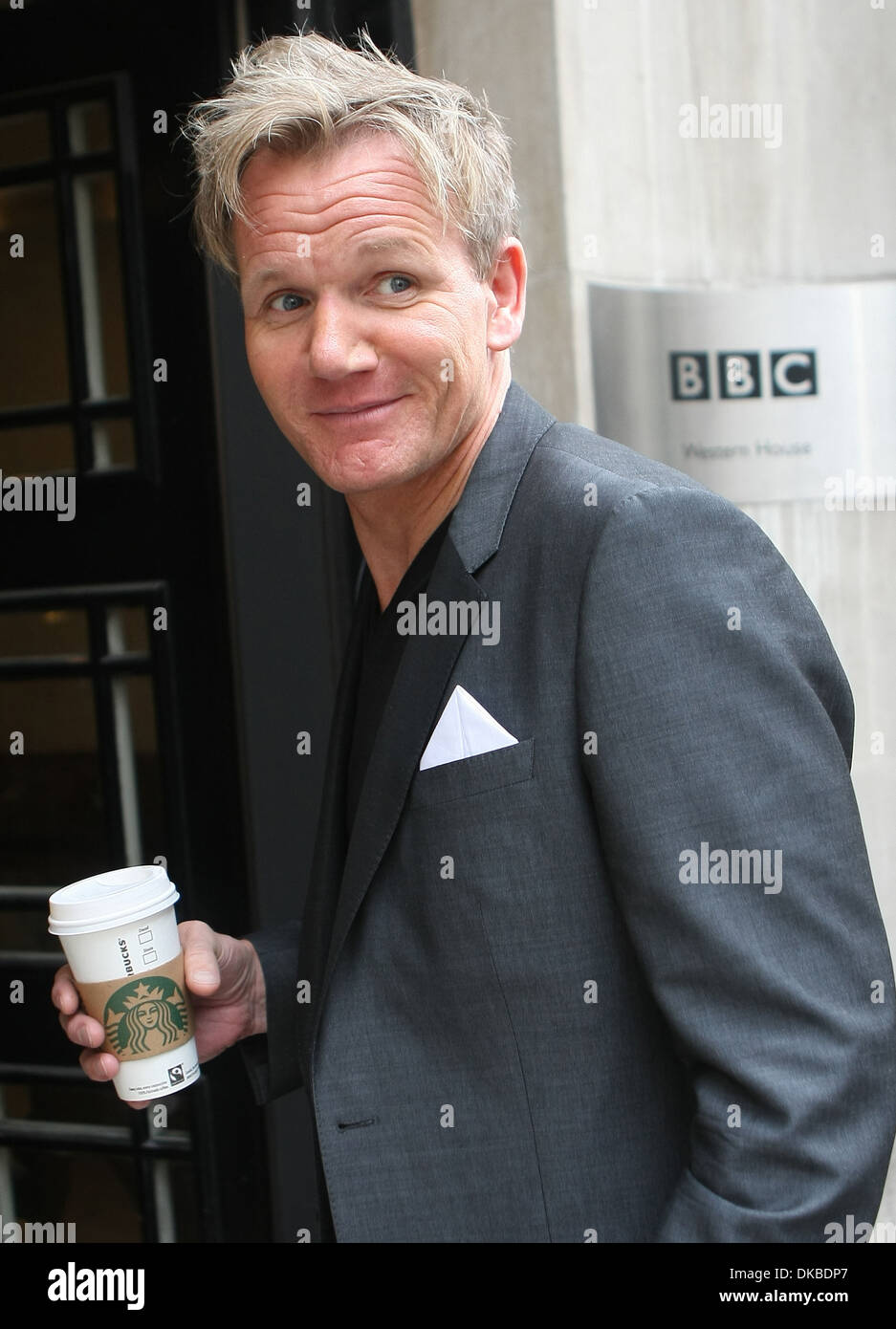 Gordon Ramsay arriving at the BBC Radio 2 studios London, England - 20. ...
