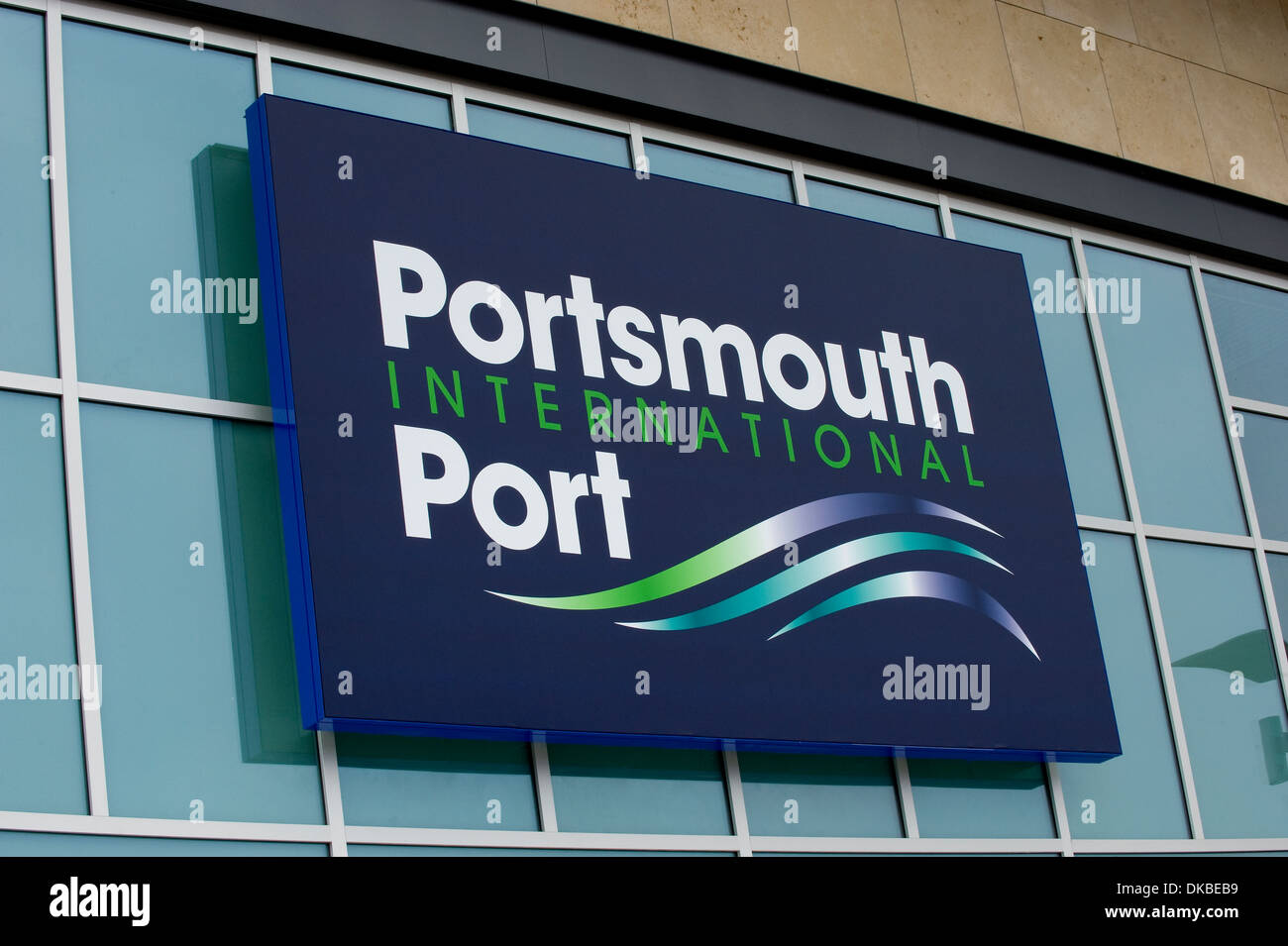 Portsmouth International Port terminal building, Hampshire, UK Stock ...