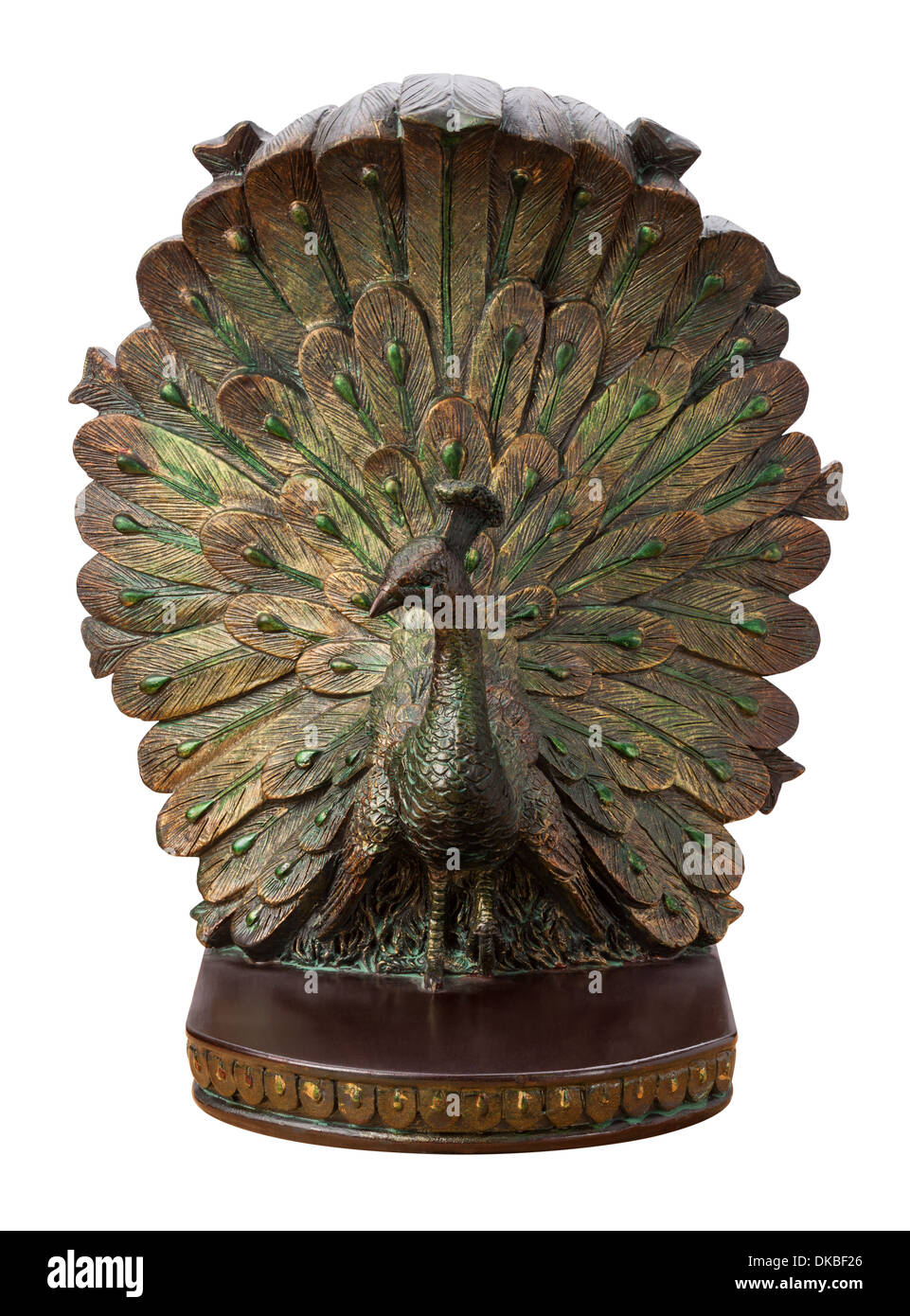 Feathers on peacock Cut Out Stock Images & Pictures - Alamy