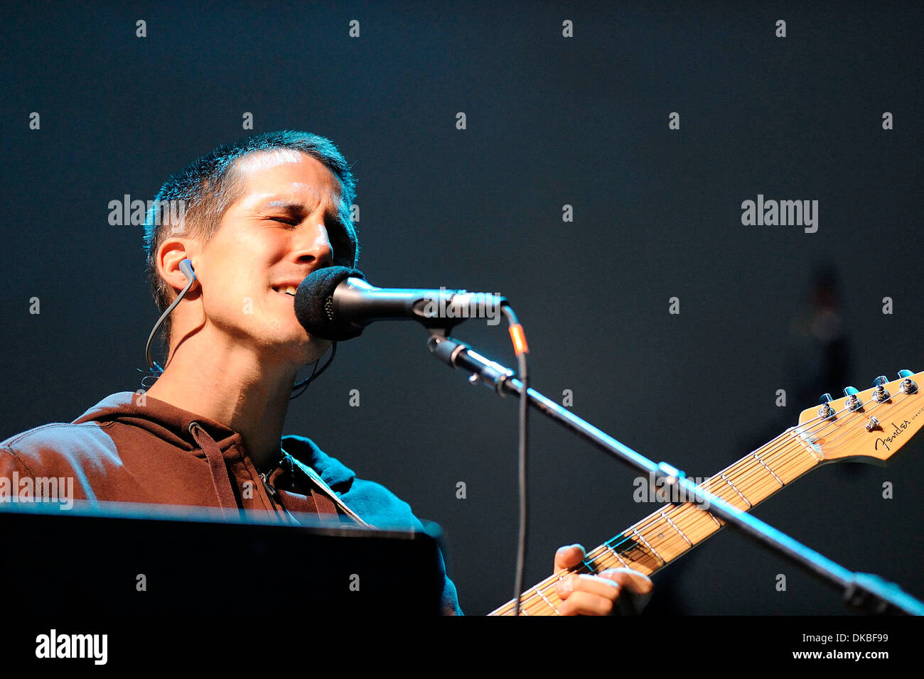 Nick Zammuto Zammuto performs on stage at Molson Canadian Amphitheatre ...