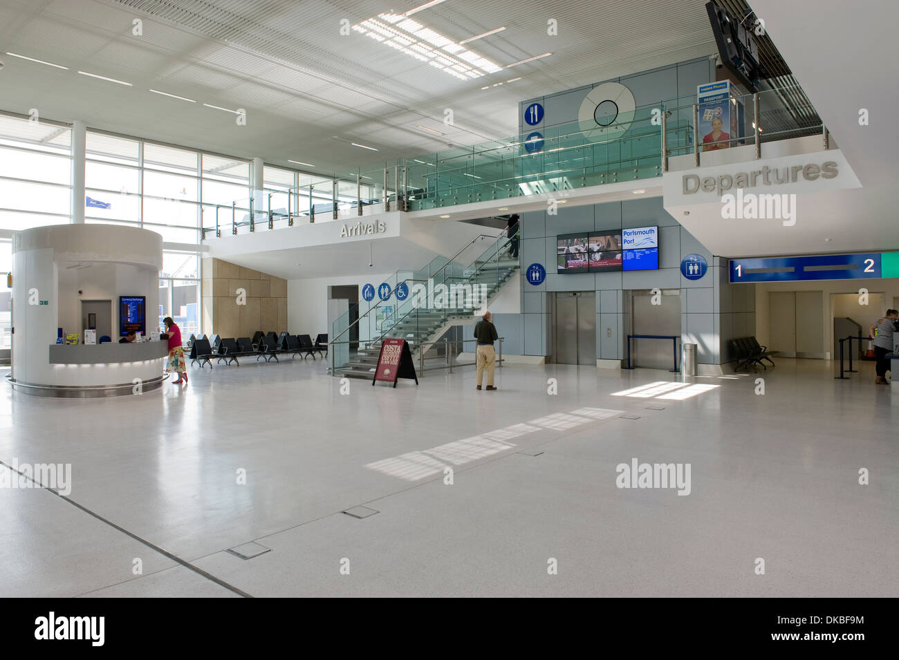 Portsmouth International Port terminal building, Hampshire, UK Stock ...