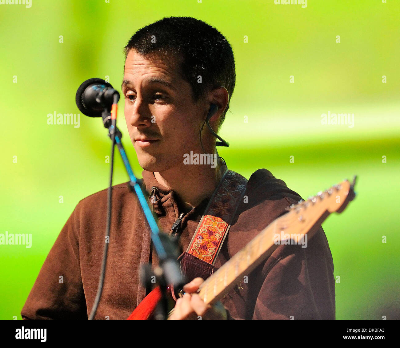Nick Zammuto Zammuto performs on stage at Molson Canadian Amphitheatre ...