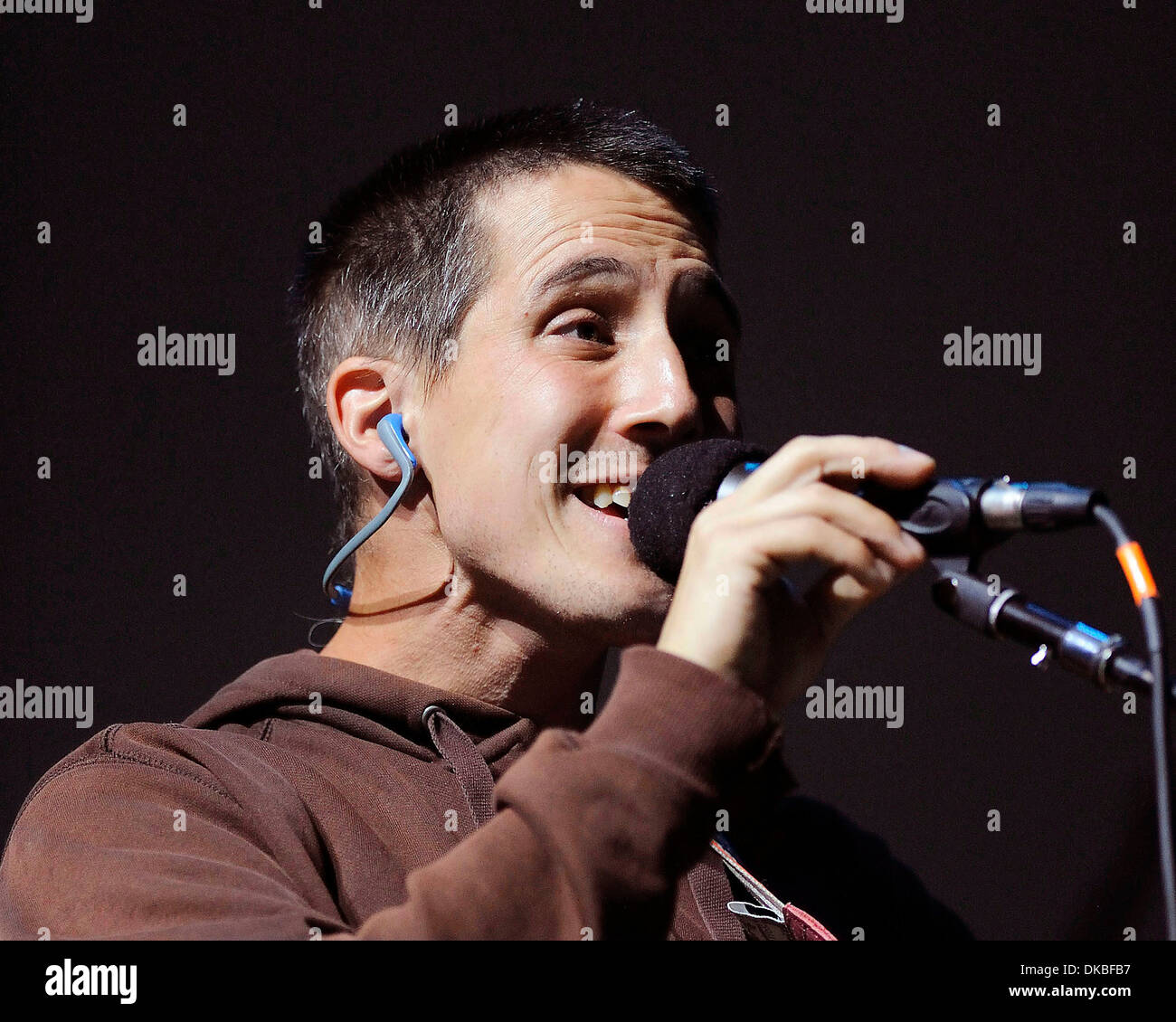 Nick Zammuto Zammuto performs on stage at Molson Canadian Amphitheatre ...