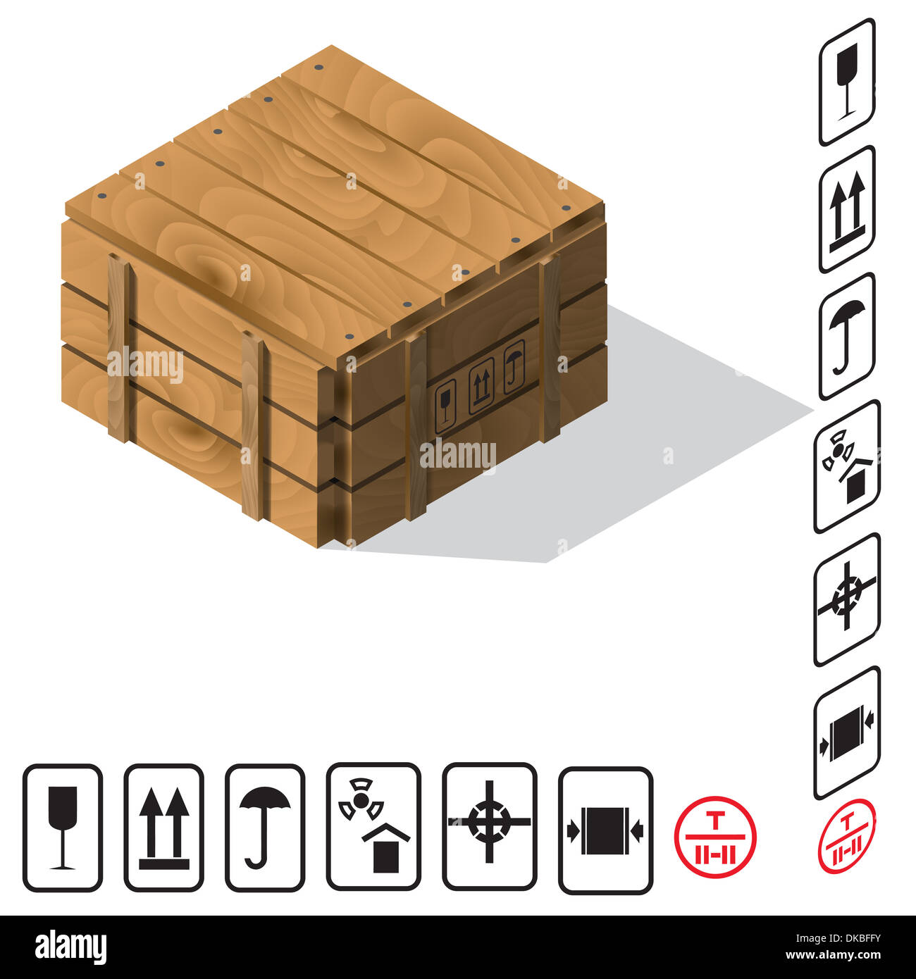 Wooden cargo box Vector Stock Photo - Alamy
