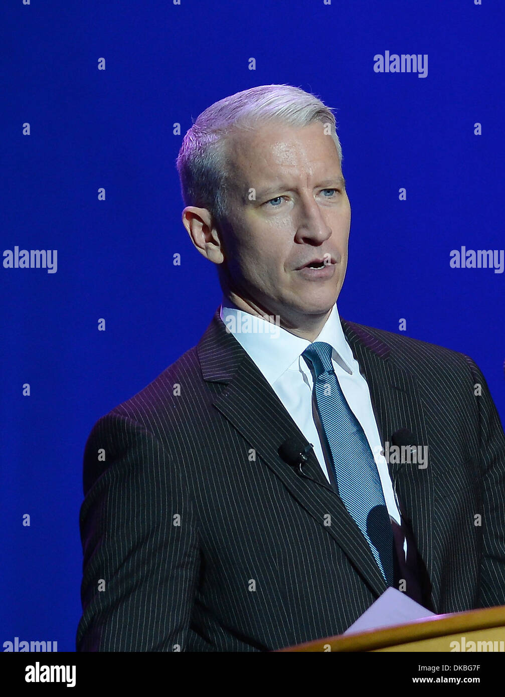 CNN anchor Anderson Cooper speaking at Hard Rock Live! in Seminole Hard ...