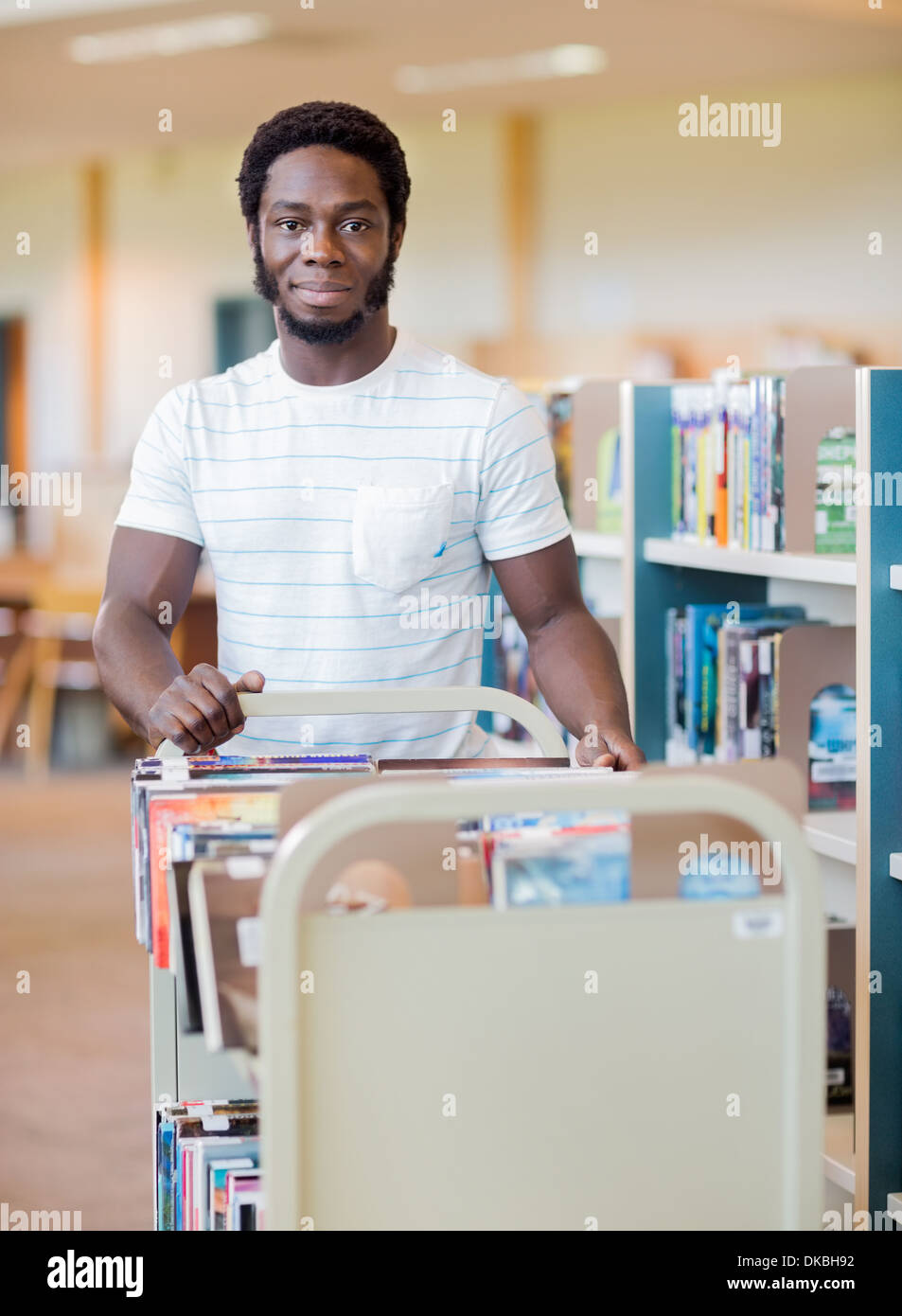 Librarian trolley books in library hi-res stock photography and images ...