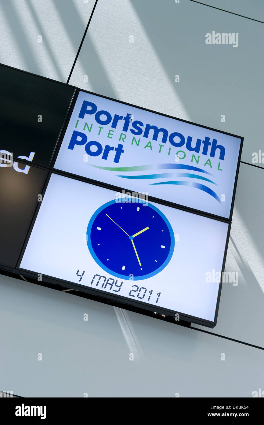 Portsmouth International Port terminal building, Hampshire, UK Stock ...
