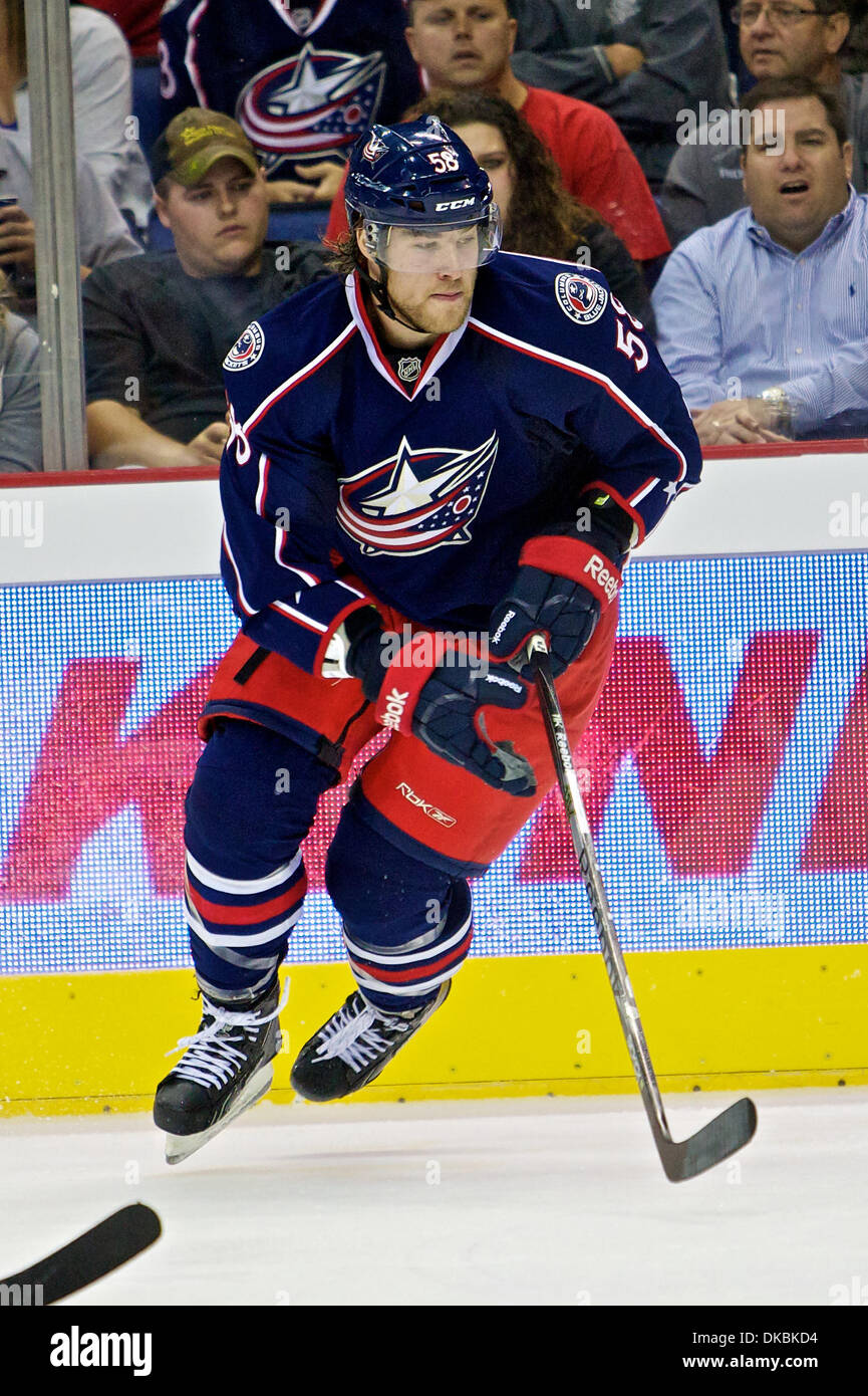 Oct. 7, 2011 - Columbus, Ohio, U.S - Columbus Blue Jackets defenseman ...