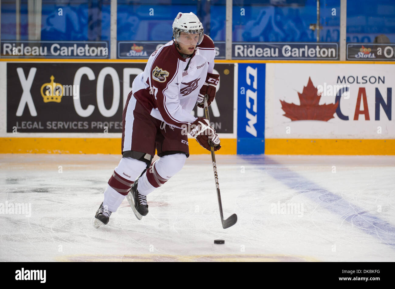 Oct. 7, 2011 - Ottawa, Ontario, Canada - Peterborough Petes right wing ...