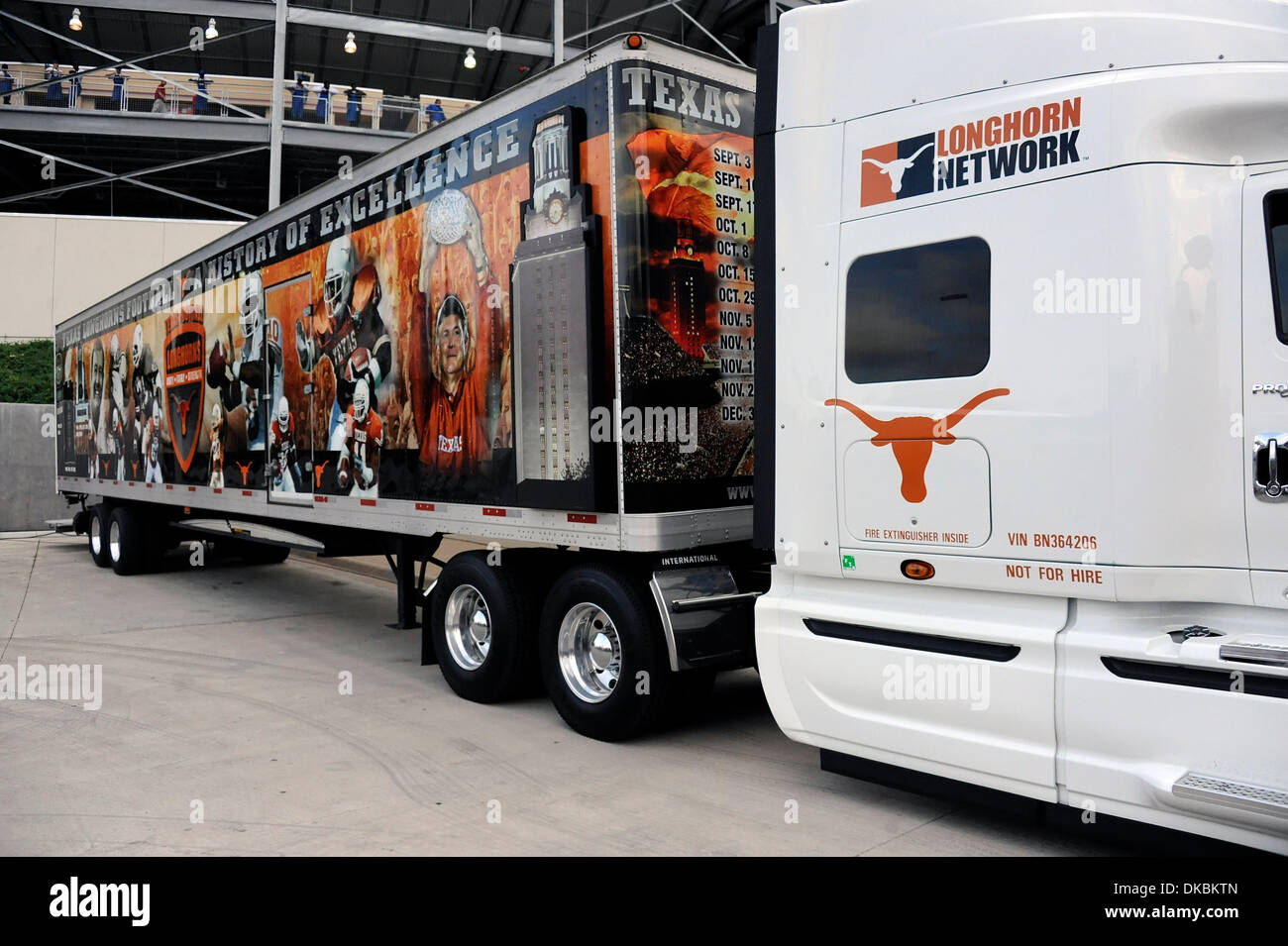 Oct. 8, 2011 - Dallas, Texas, U.S - The Longhorn Network truck outside ...