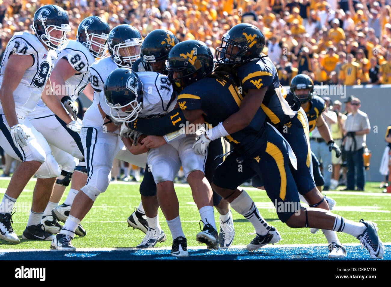 Oct. 8, 2011 - Morgantown, West Virginia, U.S - Connecticut quarterback ...