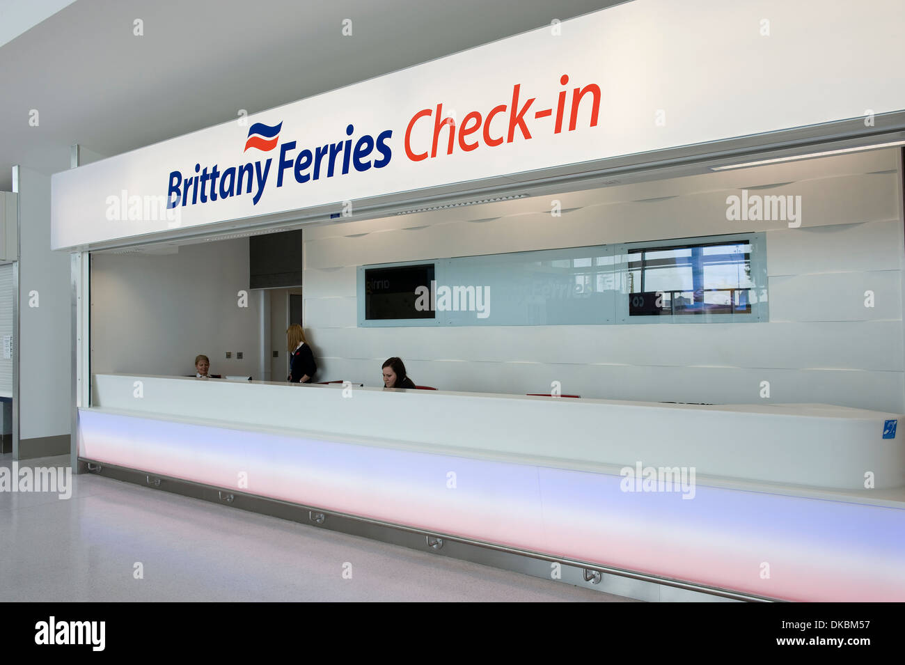 Portsmouth International Port terminal building, Hampshire, UK Stock ...