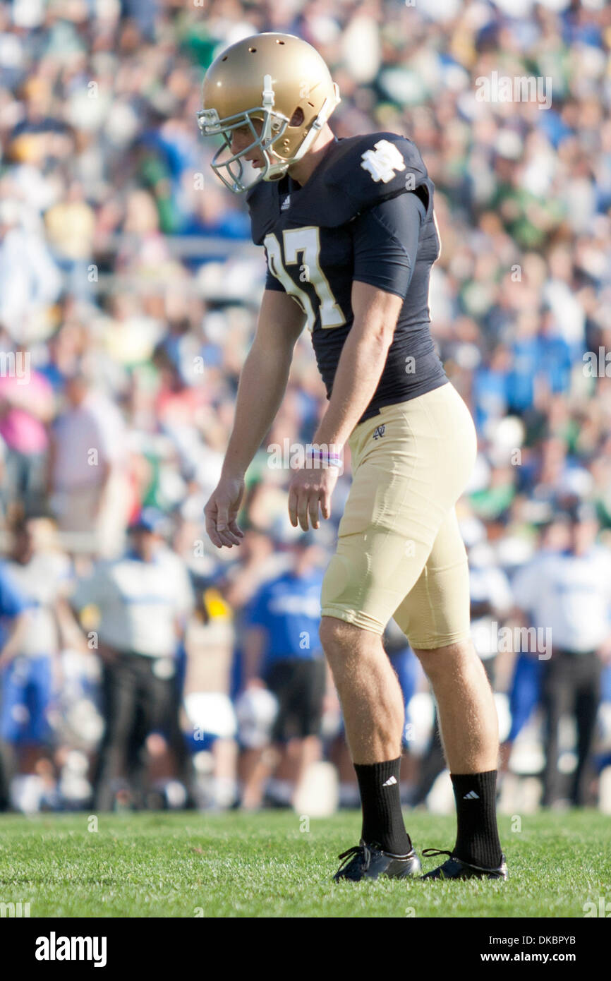Oct. 8, 2011 - South Bend, Indiana, U.S - Notre Dame kicker David ...
